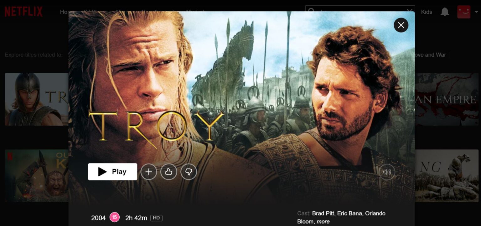 Is Troy (2004) On Netflix? How To Watch It From The US 2022