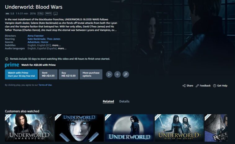 How To Watch Underworld On Prime Video From Anywhere