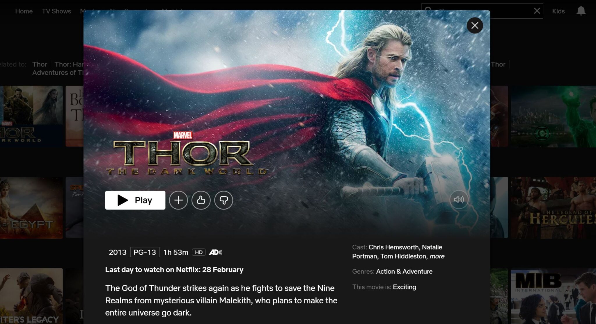 How To Watch Thor: The Dark World On Netflix [updated 2022]