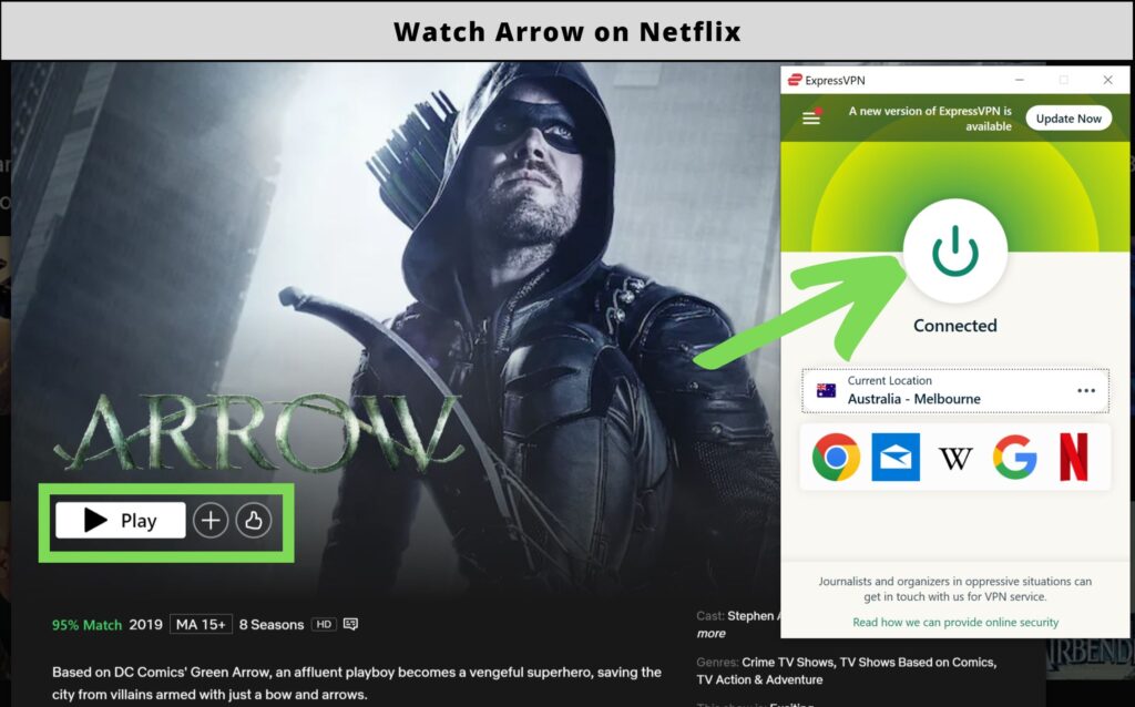 How To Watch Arrow Tv Show On Netflix From UK And Canada